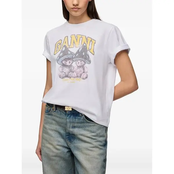 GANNI Tops T-shirts & Jerseys - White