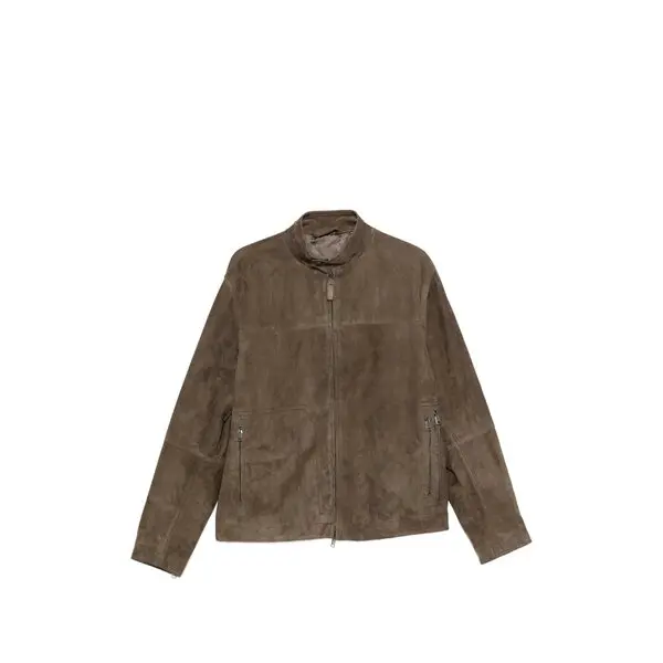Brioni Jackets Leather Jackets - Brown