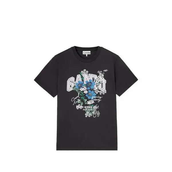 GANNI Tops T-shirts & Jerseys - Black