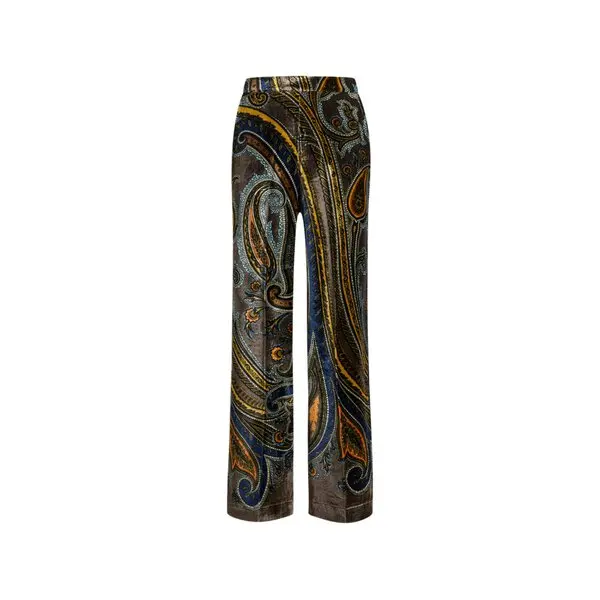 Etro Grey Trousers Straight Trousers