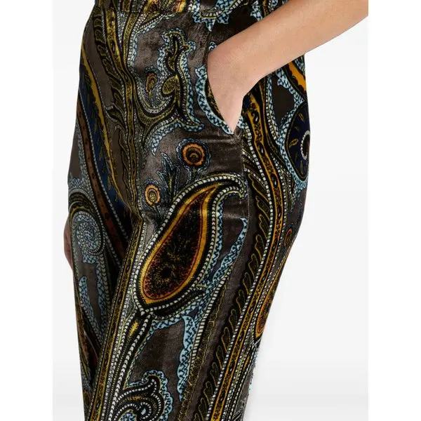 Etro Grey Trousers Straight Trousers