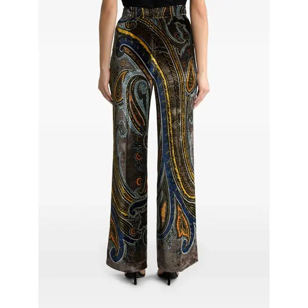Etro Grey Trousers Straight Trousers