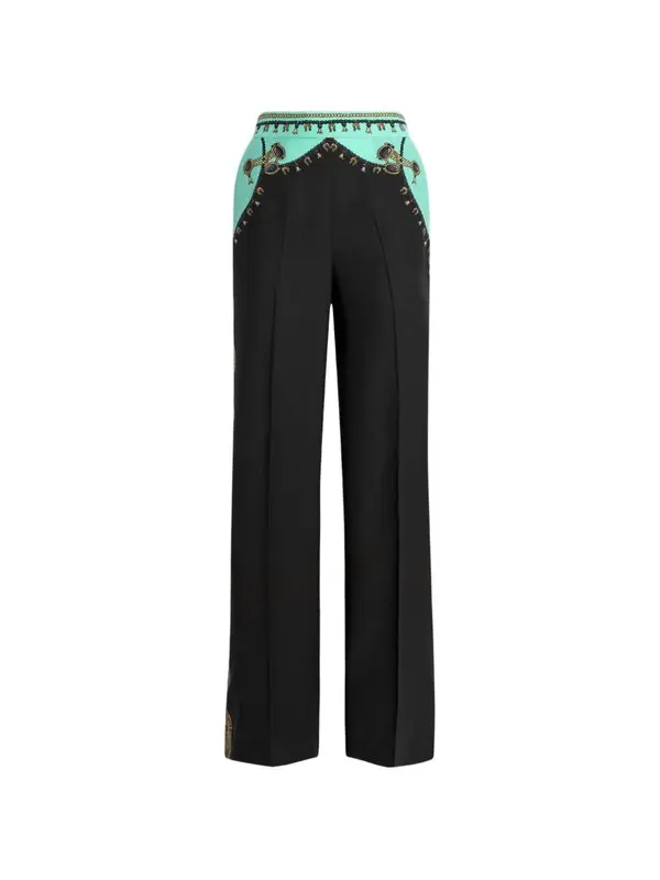 Etro Printed Silk Trousers