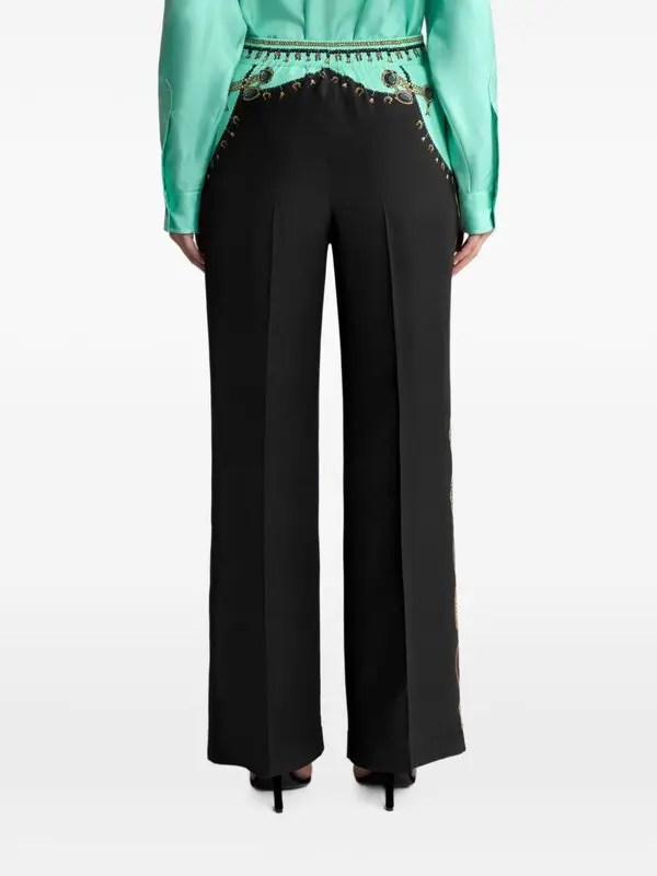 Etro Printed Silk Trousers