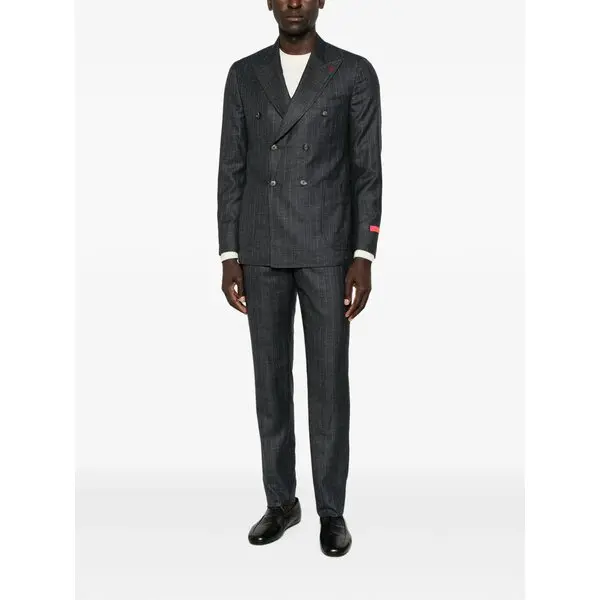 Isaia Grey Suits Double Breasted Suits