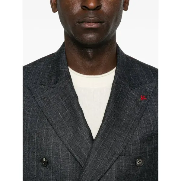 Isaia Grey Suits Double Breasted Suits