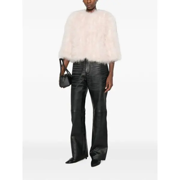 YVES SALOMON Jackets Cropped Jackets - Pink