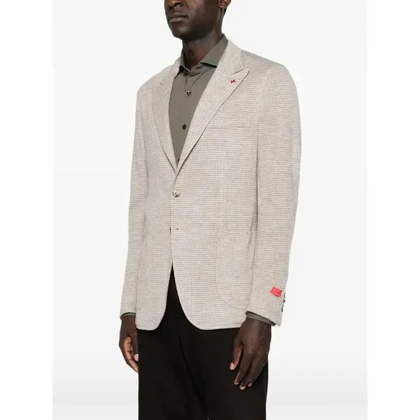 Isaia Neutrals Jackets Blazers - Cream