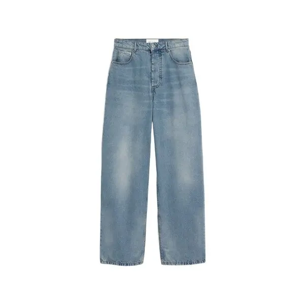 AMI Paris Denim Wide-leg Jeans - Blue