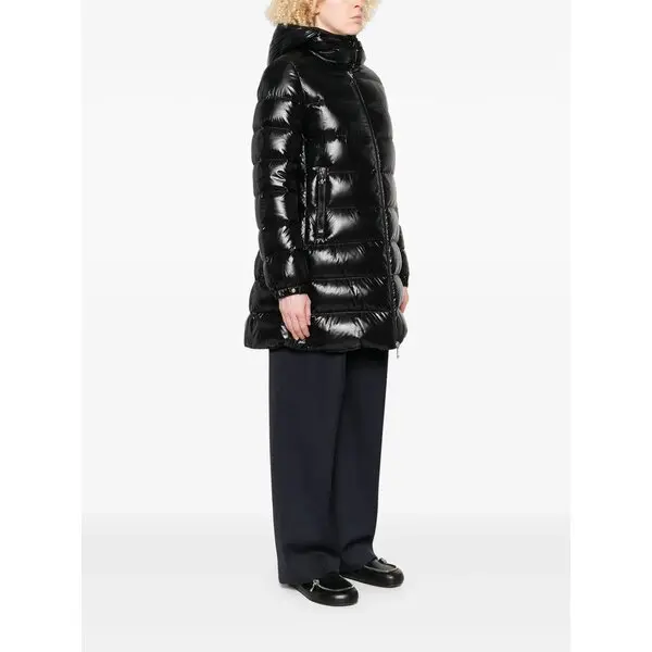 Moncler Coats Single Breasted Coats - Black