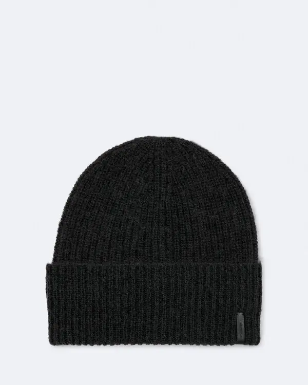 ALLSAINTS Nea Mohair-blend Cuffed Beanie - Black