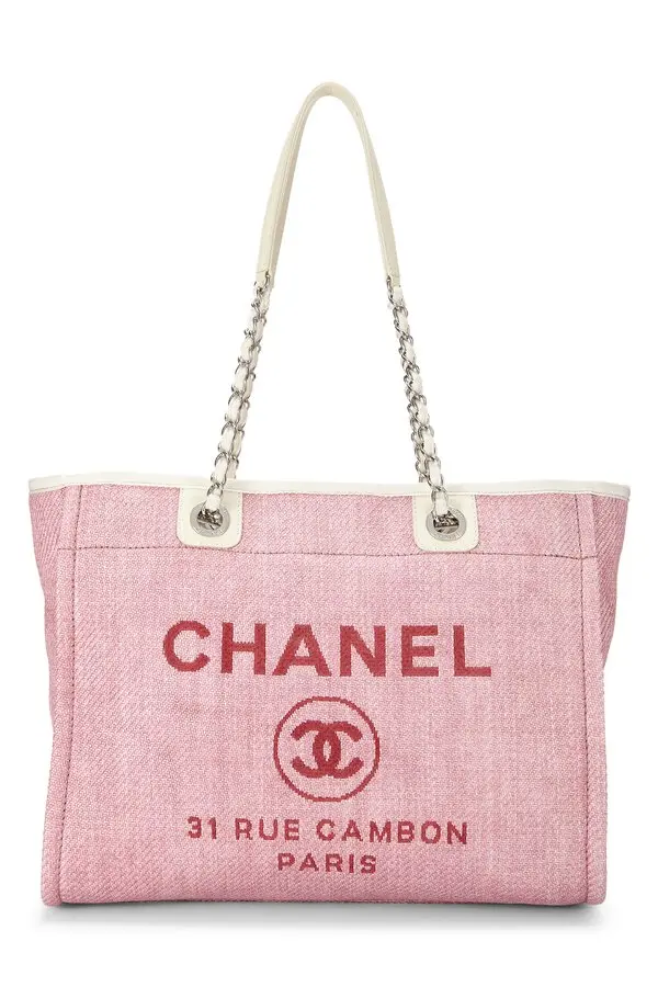 Chanel Raffia Deauville Shopping Tote