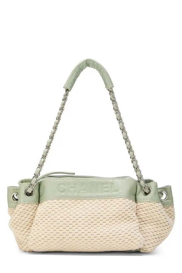 Chanel Woven Lax Accordion Bag - Green