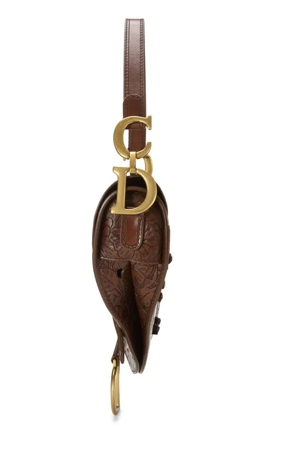 Dior Calfskin Laser Cut Saddle Bag Nm