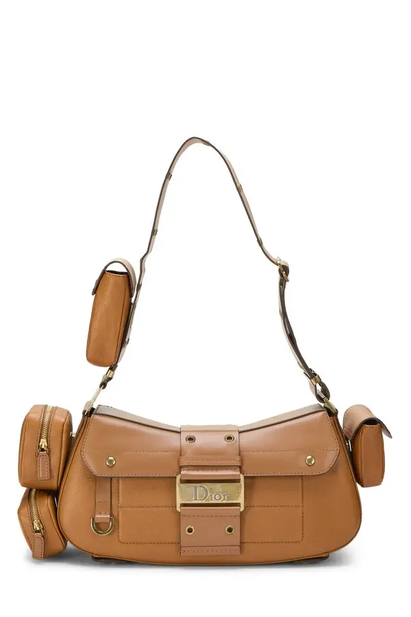Dior Leather Street Chic Columbus Shoulder Bag - Brown