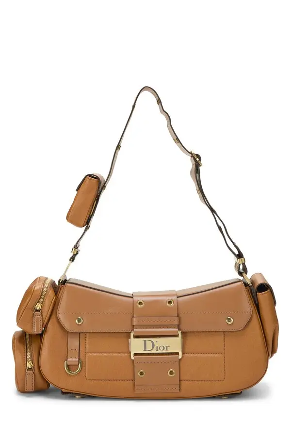 Dior Leather Street Chic Columbus Shoulder Bag - Brown