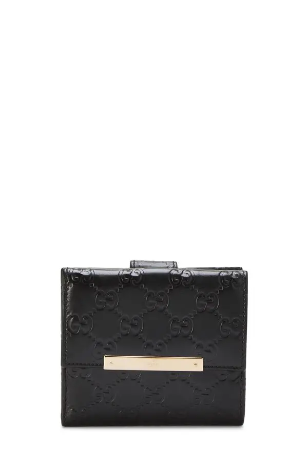 Gucci Ssima French Flap Wallet