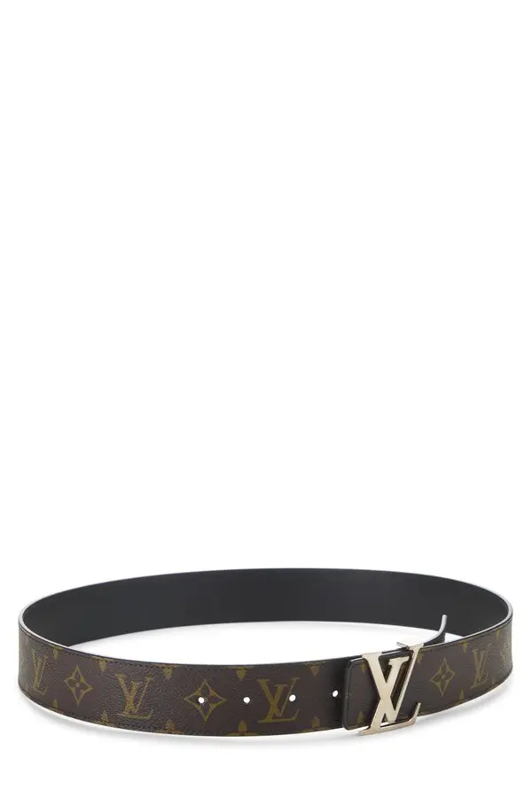 LOUIS VUITTON Monogram Initials Reversible Belt 90 - Brown