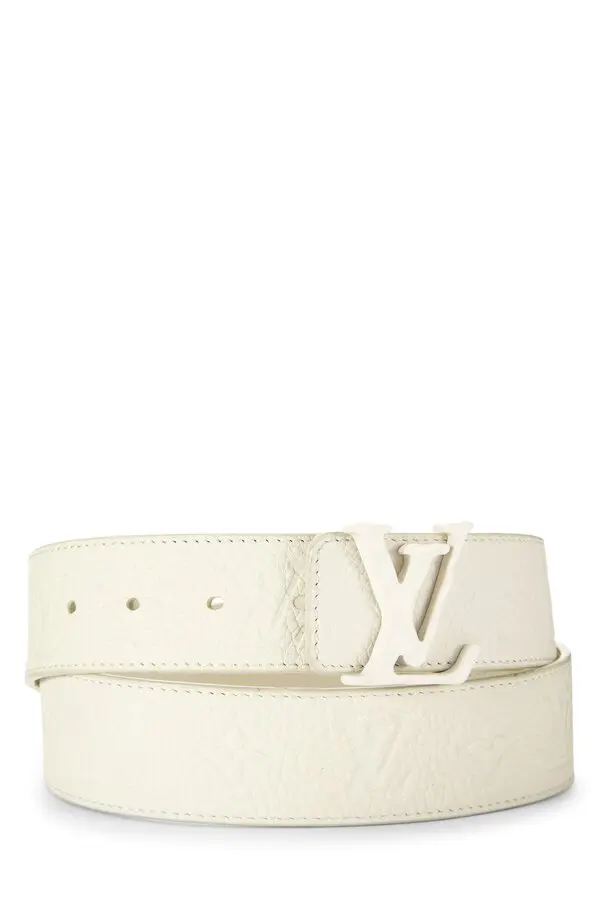 LOUIS VUITTON Taurillon Initials Reversible Belt 95