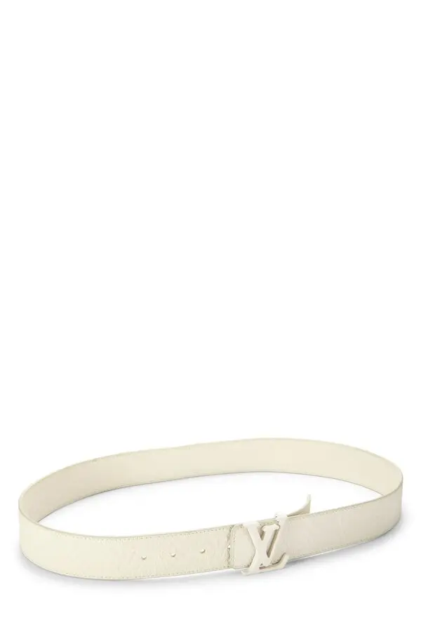 LOUIS VUITTON Taurillon Initials Reversible Belt 95