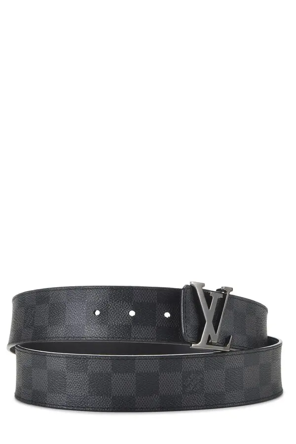 LOUIS VUITTON Damier Graphite Ceinture Initiales 120
