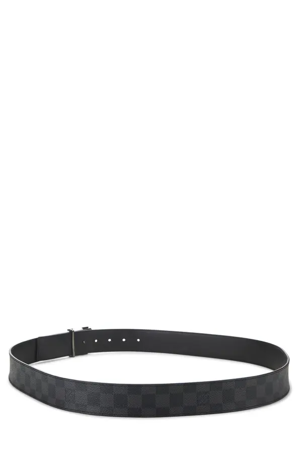 LOUIS VUITTON Damier Graphite Ceinture Initiales 120