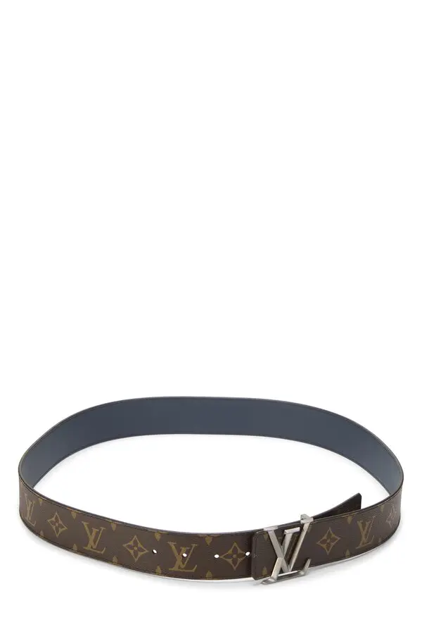 LOUIS VUITTON Monogram Canvas Initiales Reversible Belt 100