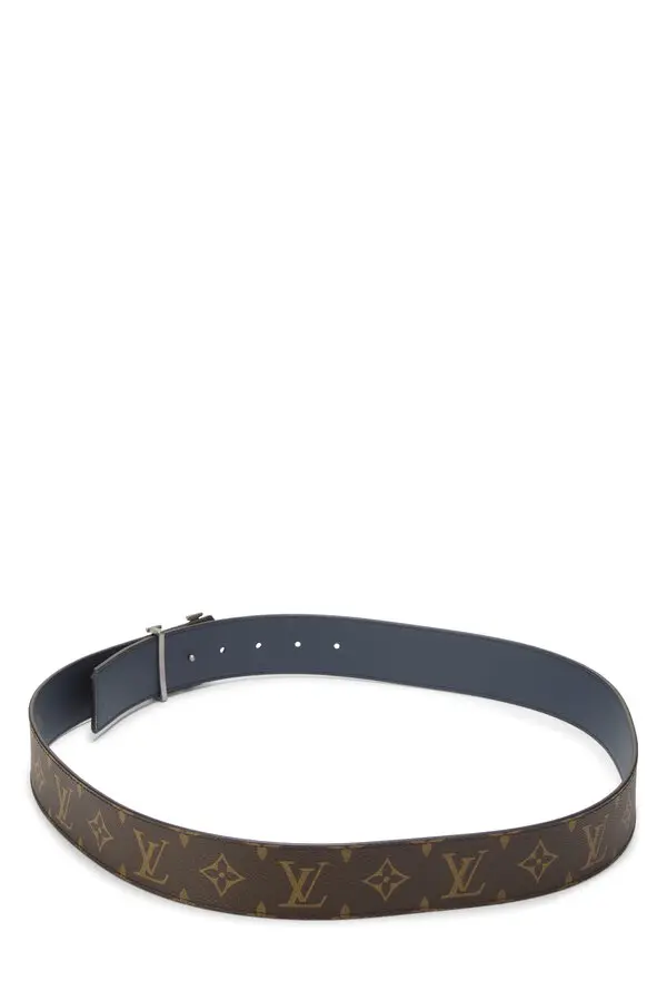 LOUIS VUITTON Monogram Canvas Initiales Reversible Belt 100