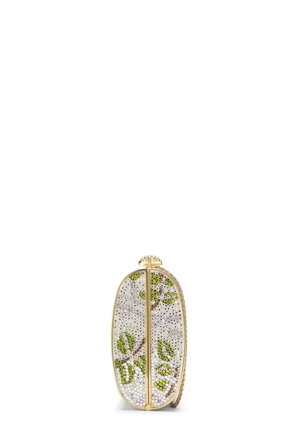 Judith Leiber Multicolor Crystal Floral Minaudière