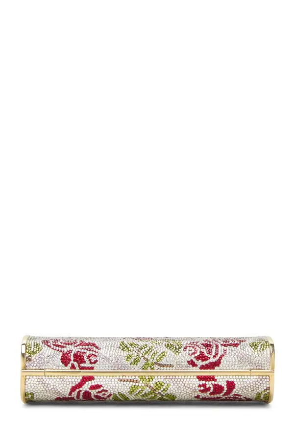 Judith Leiber Multicolor Crystal Floral Minaudière