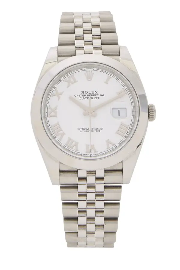 Rolex Roman Dial Stainless Steel Datejust 126300 41mm - Silver