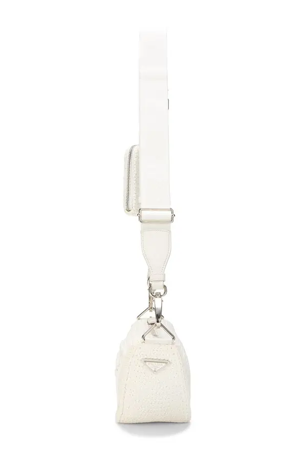 Prada Raffia Triangle Shoulder Bag