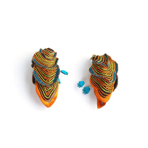NANA WATANABE See The Light Luminous Embroidered Earrings