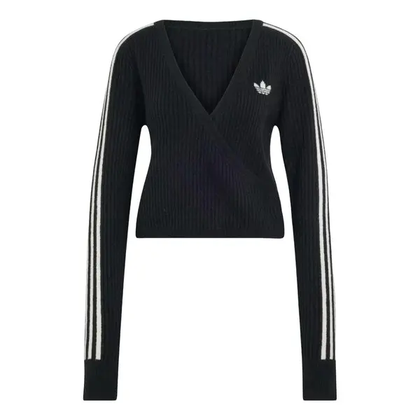 Adidas X Jennie Knitted Wrap Around Cardigan Asia Sizing - Black