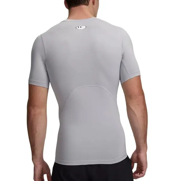 Under Armour Heatgear T-shirt Asia Sizing 'mod Gray Black - Mod Gray/black