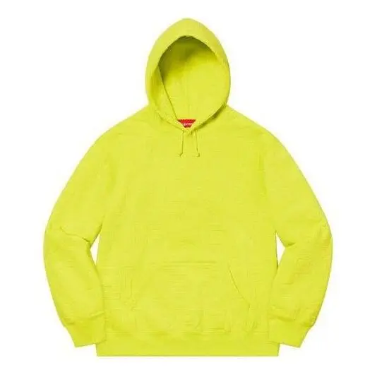 Supreme Embossed Logos Hooded Sweatshirt - Yellow