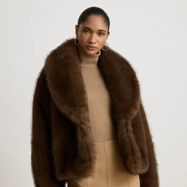 Ralph Lauren Faux-fur Shawl-collar Coat