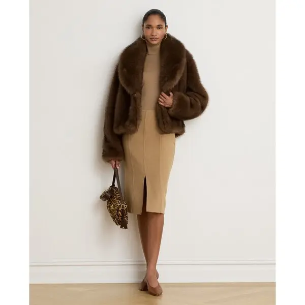 Ralph Lauren Faux-fur Shawl-collar Coat