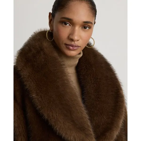 Ralph Lauren Faux-fur Shawl-collar Coat