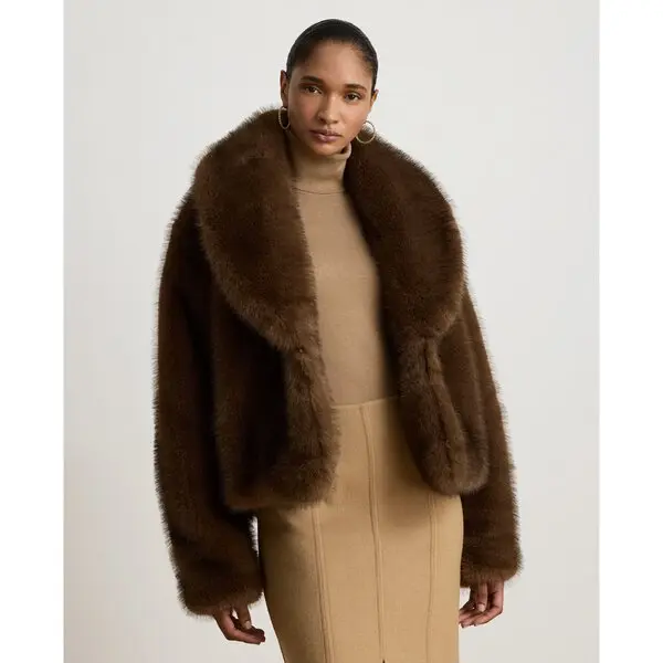 Ralph Lauren Faux-fur Shawl-collar Coat