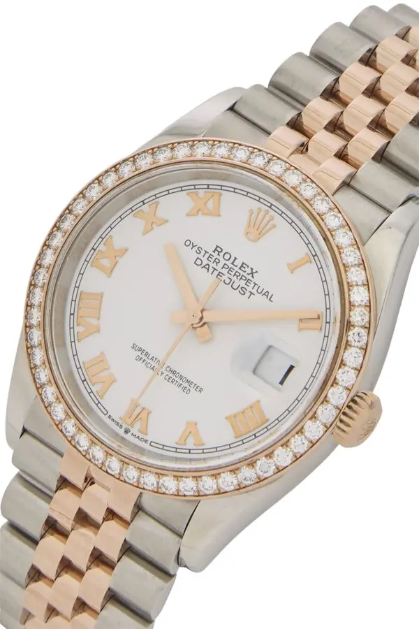 Rolex Everose Datejust Roman Diamond Bezel 126281rbr
