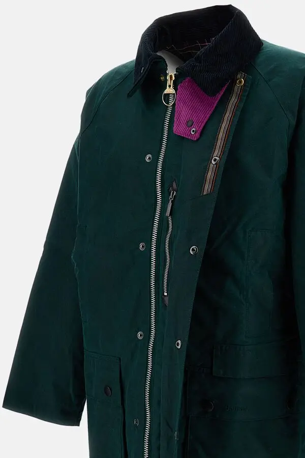 Barbour X Paul Smith Giacca Gamefair Wax - Green