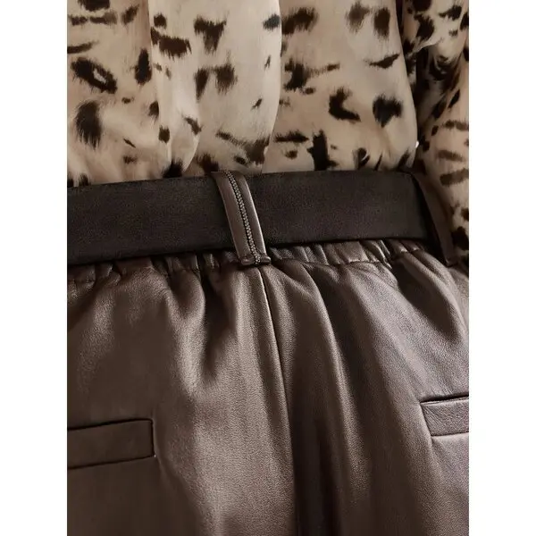 Brunello Cucinelli Shorts Leather & Faux Leather Shorts