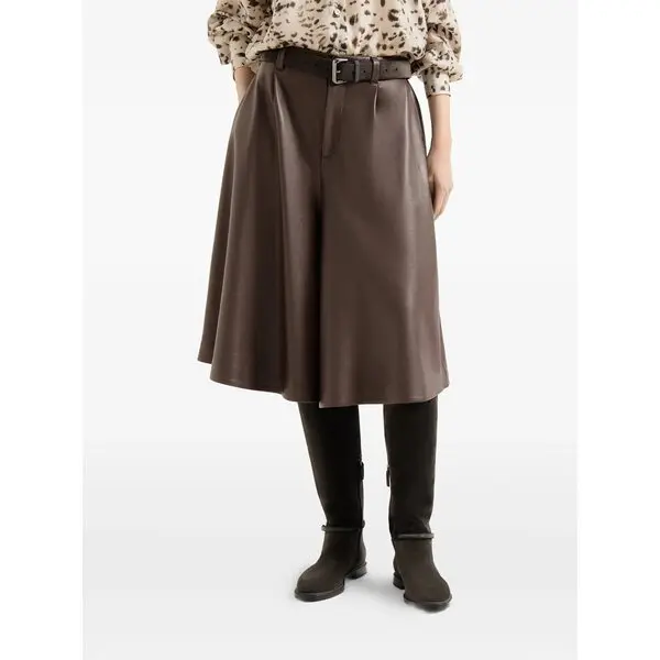 Brunello Cucinelli Shorts Leather & Faux Leather Shorts