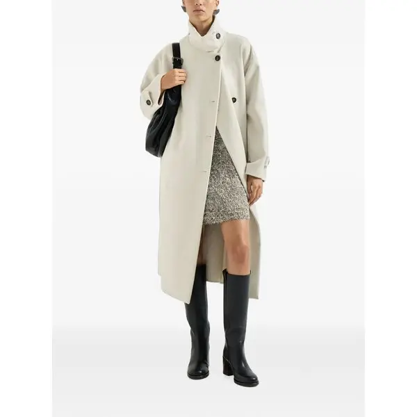 Brunello Cucinelli Neutrals Coats Single Breasted Coats