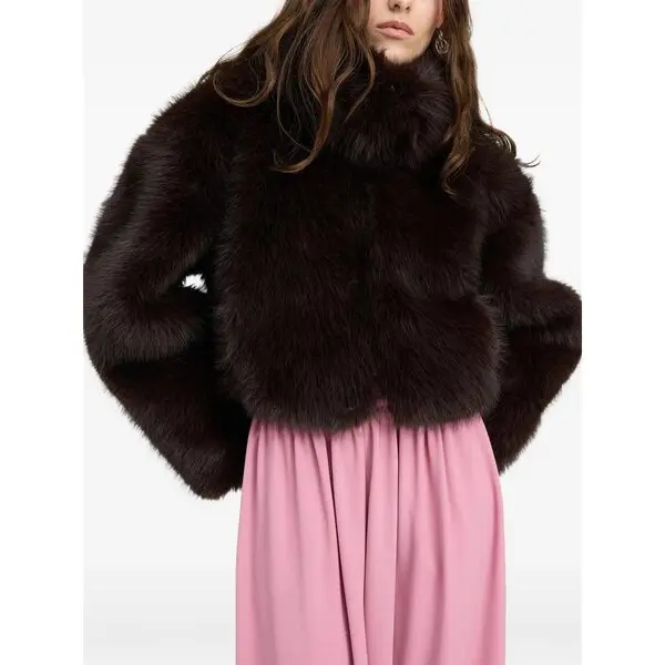 ROTATE BY BIRGER CHRISTENSEN Jackets Faux Fur & Shearling Jackets - Brown