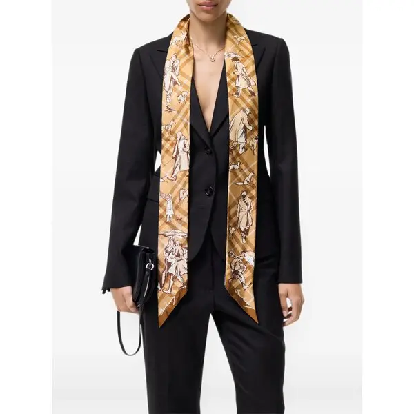 Burberry Neutrals Scarves - Cream