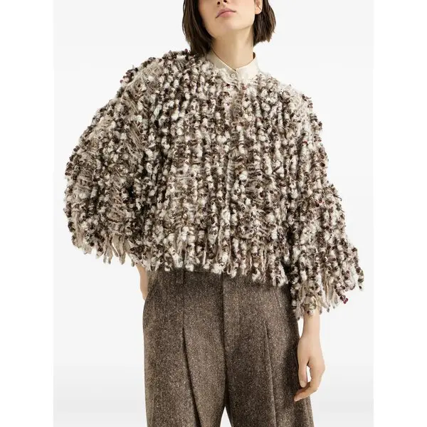 Brunello Cucinelli Neutrals Knitwear Cardigans