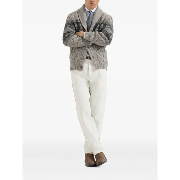 Brunello Cucinelli Grey Sweaters & Knitwear Cardigans