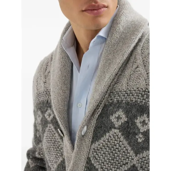 Brunello Cucinelli Grey Sweaters & Knitwear Cardigans